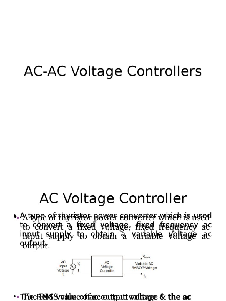 AC-AC Voltage Controllers | PDF | Alternating Current | Root Mean Square