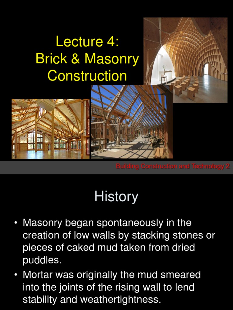 Brick and Masonry Construction Overview | PDF | Brick | Masonry