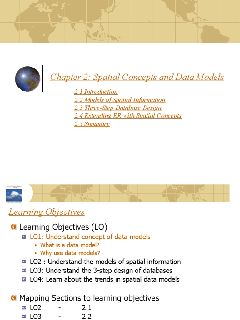 Chapter 2: Spatial Concepts and Data Models | PDF | Teaching ...