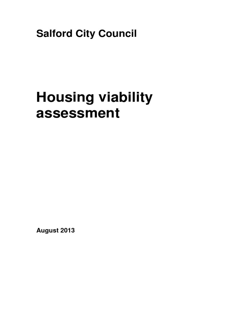 Housing Viability Assessment Example - Salford | PDF | Real Estate ...