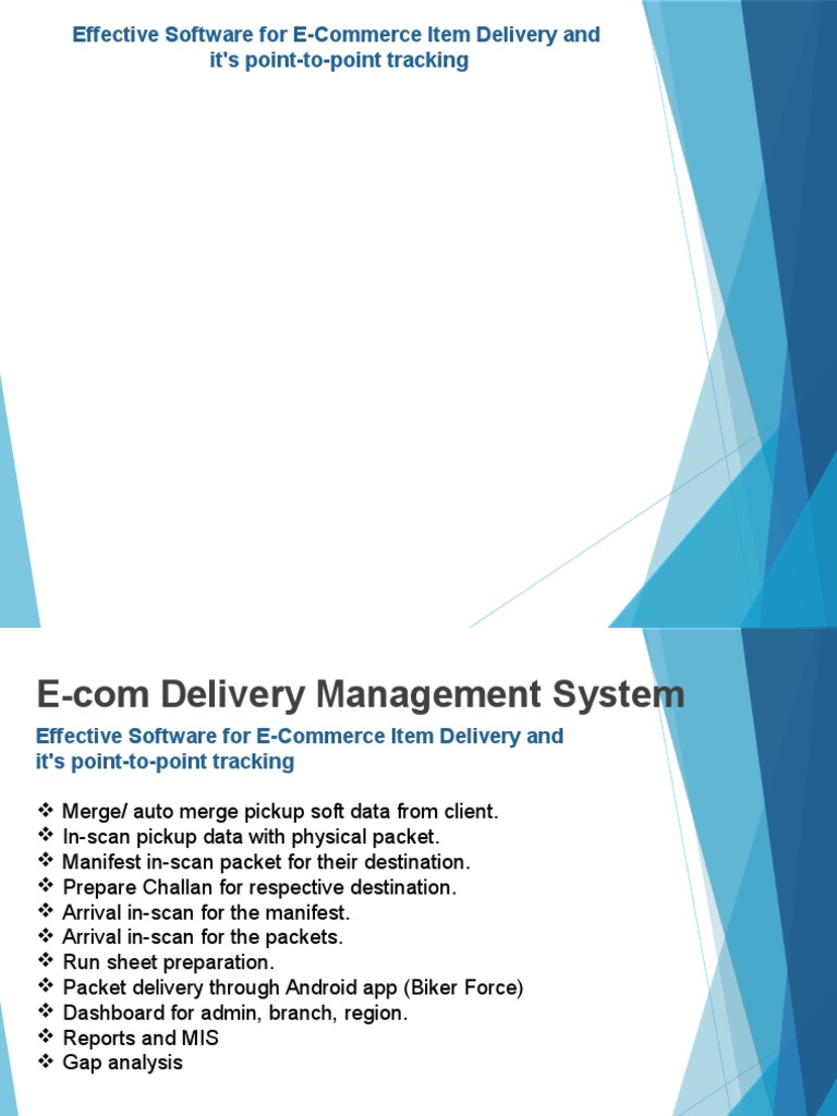 Effective Software For E-Commerce Item Delivery and It's Point-To-Point ...