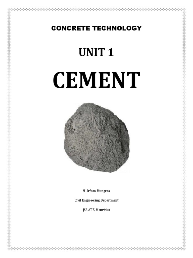 Cement | PDF | Cement | Concrete