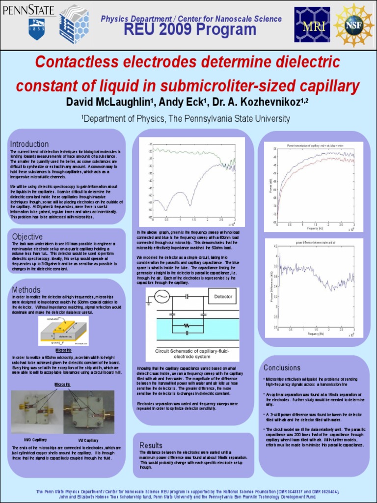 REU Poster Dave Mclaughlin | PDF | Capacitor | Detector (Radio)