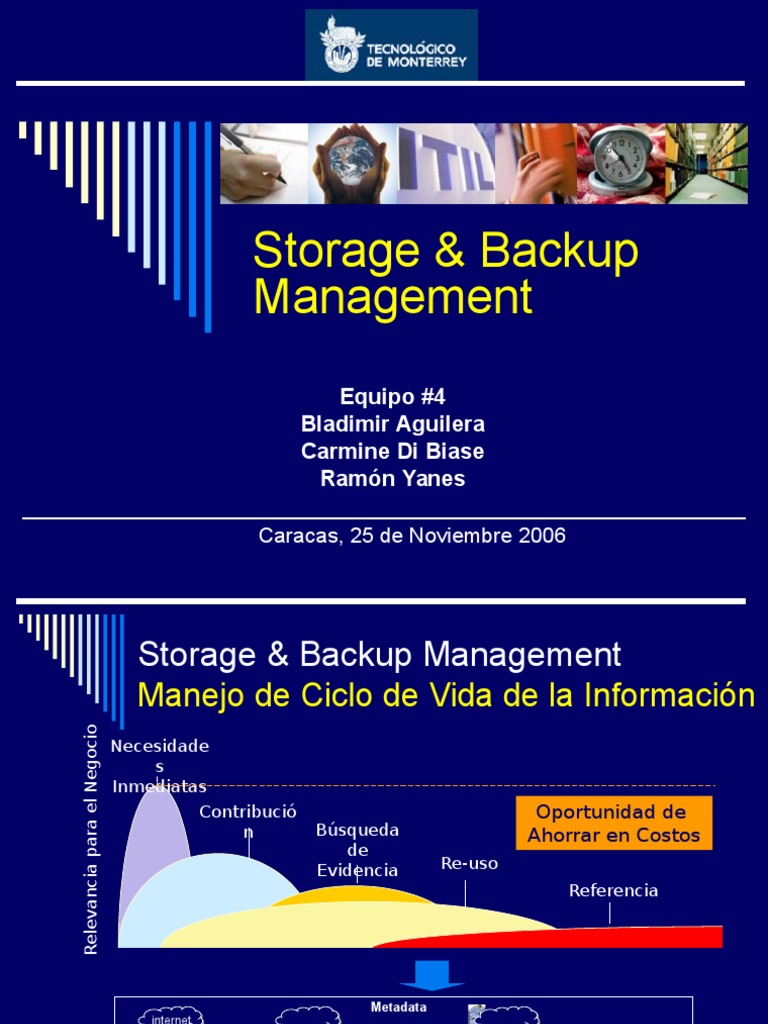 Storage & Backup Management | PDF | Apoyo | Itil