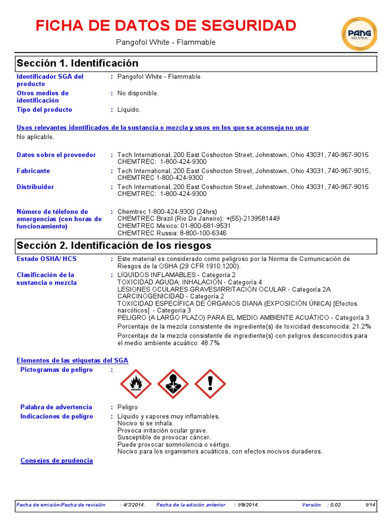 Pangofol White Lord | PDF | Contaminación | Dióxido de carbono