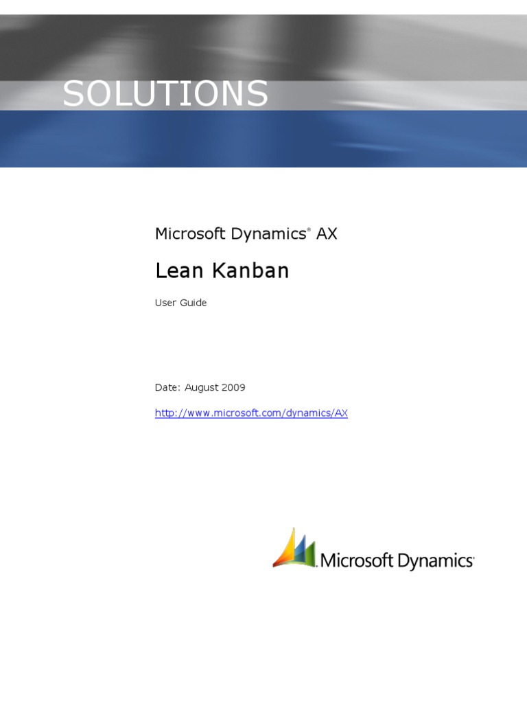 Microsoft Dynamics AX 2009 Lean Kanban | PDF | Inventory | Lean ...