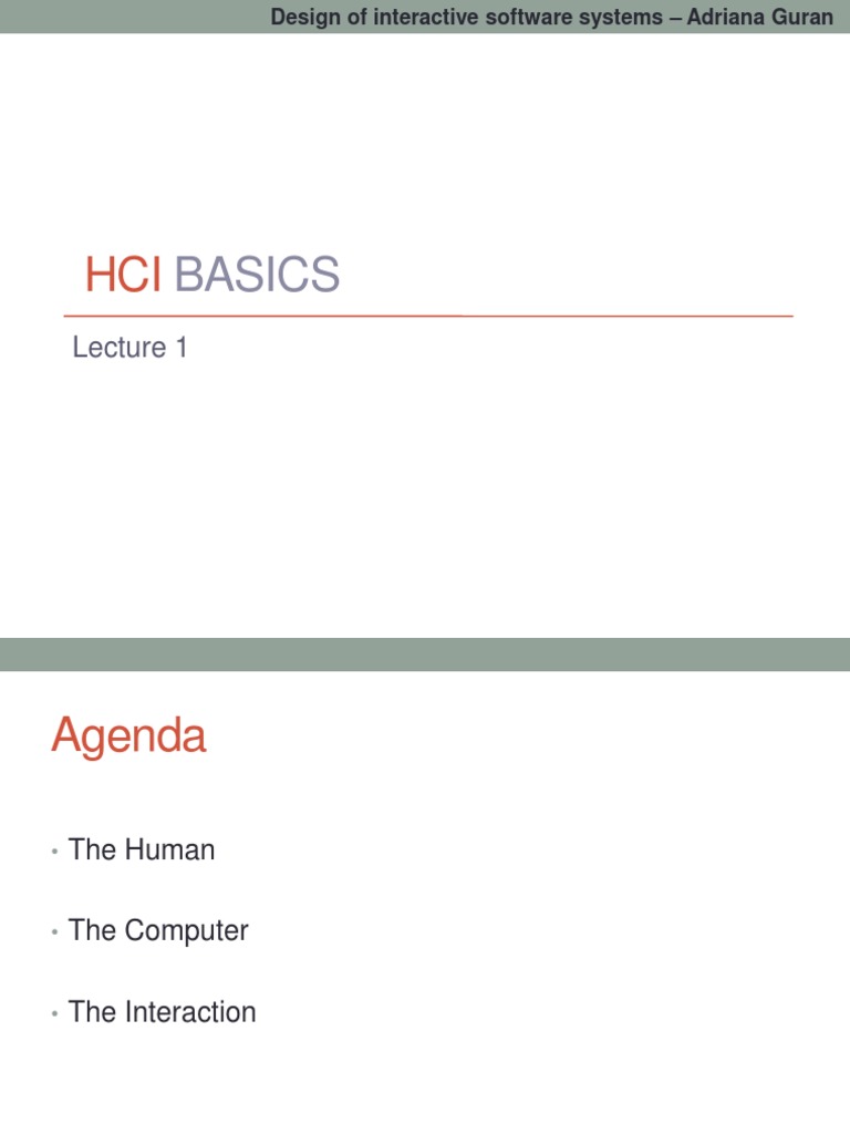 Lecture 01 | PDF | Visual Perception | Computer Data Storage