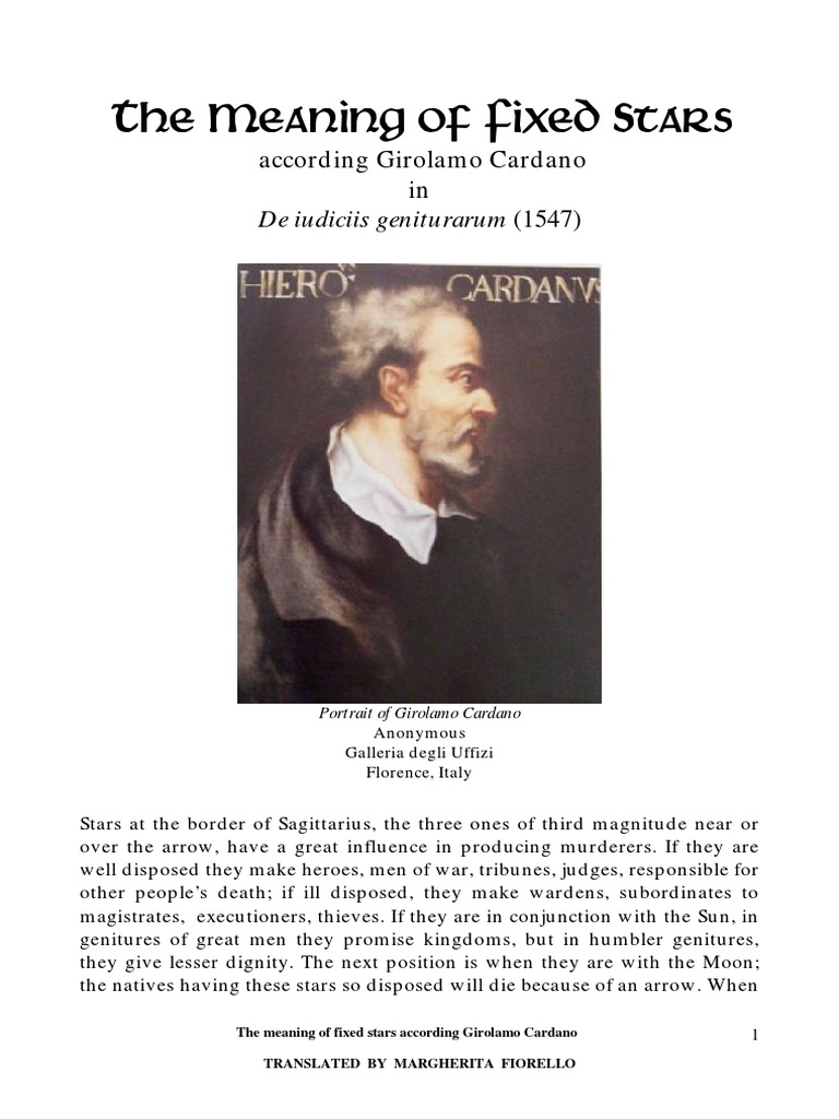 The Meaning of Fixed Stars | PDF | Stars | Star Symbols