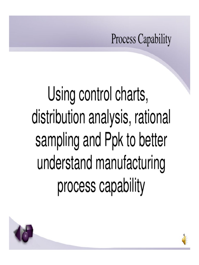 Process Capability Training | PDF | Standard Deviation | Mean