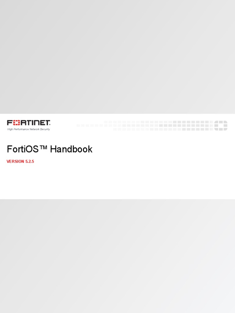 Fortios Handbook 525 | PDF | Virtual Private Network | I Pv6