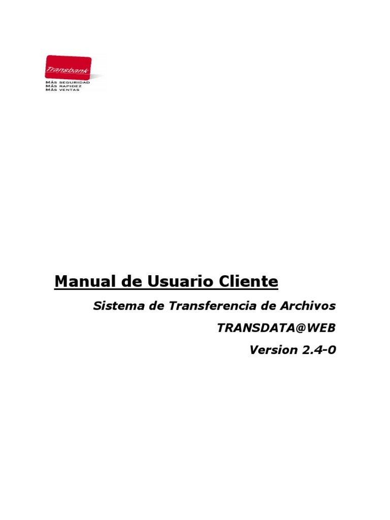 A Comprehensive Guide to Using the Transdata@Web File Transfer System Client Application | PDF ...