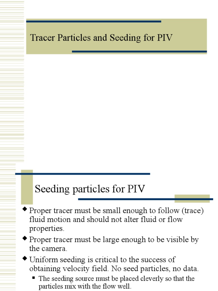 PIV Seeding Particles Guide | PDF | Scattering | Turbulence