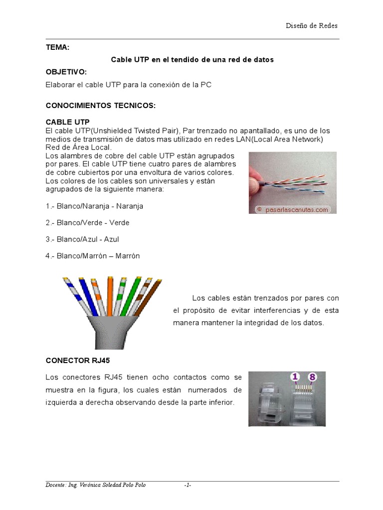 Practica Cable Directo - Cruzado Conector RJ45 2 | PDF | Electrónica | Ingenieria Eléctrica