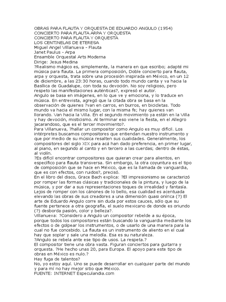 Eduardo Angulo | PDF | Ritmo | Musica Tango