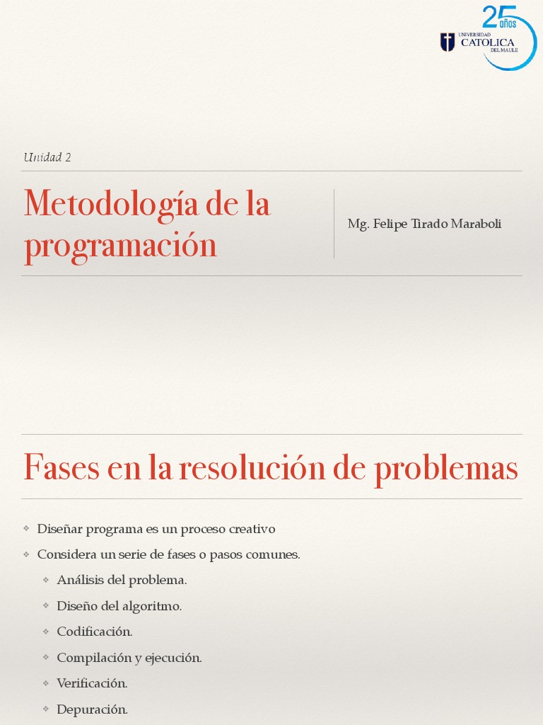 Metodologia de La Programacion PDF | PDF | Algoritmos | Programación de computadoras