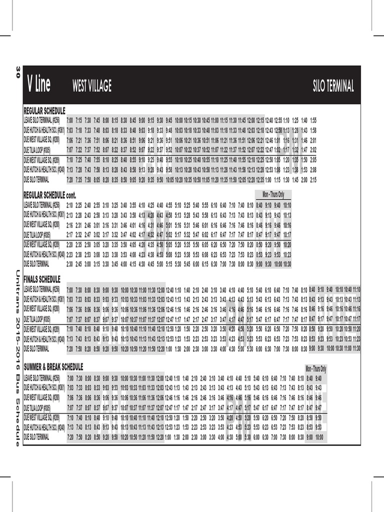 Unitrans 2015-2016 Bus Schedule | PDF | Public Transport | Bus Transport