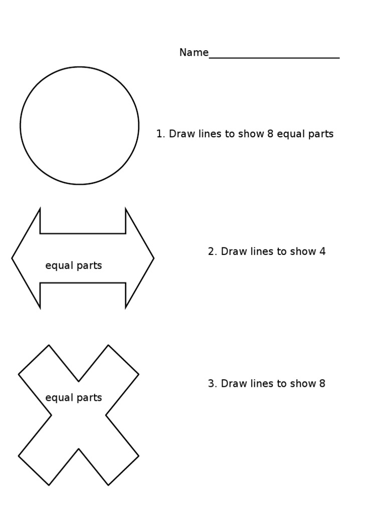 Drawing Equal Parts Instructions | PDF