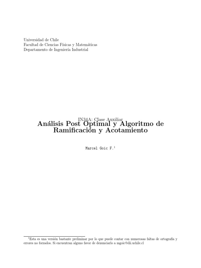 4.3 Algorimo de Ramificacion y Acotamiento | PDF | Algoritmos ...