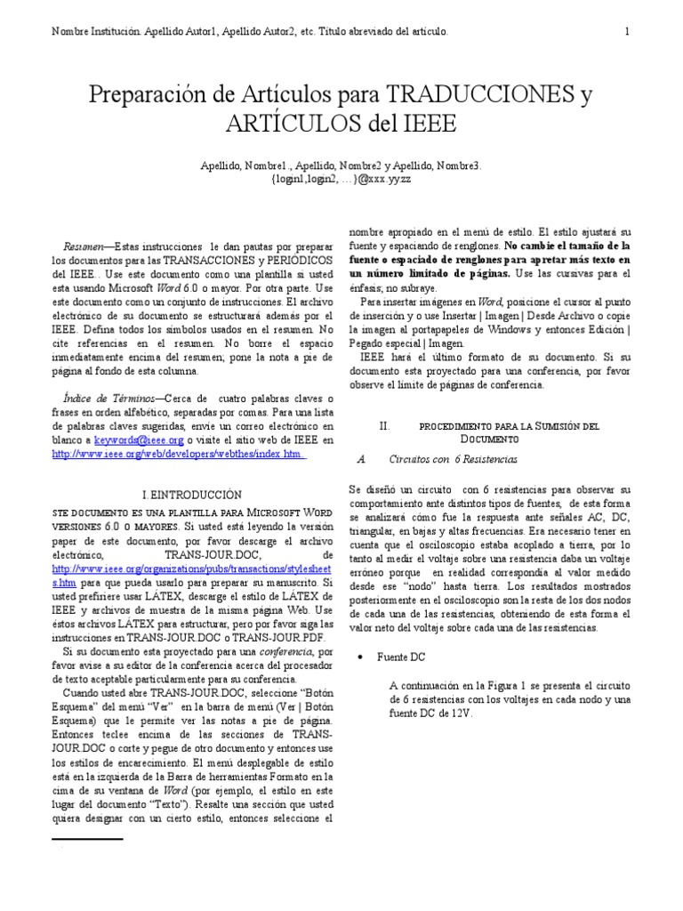 Ejemplos Formato IEEE | PDF | Comillas | Microsoft Word