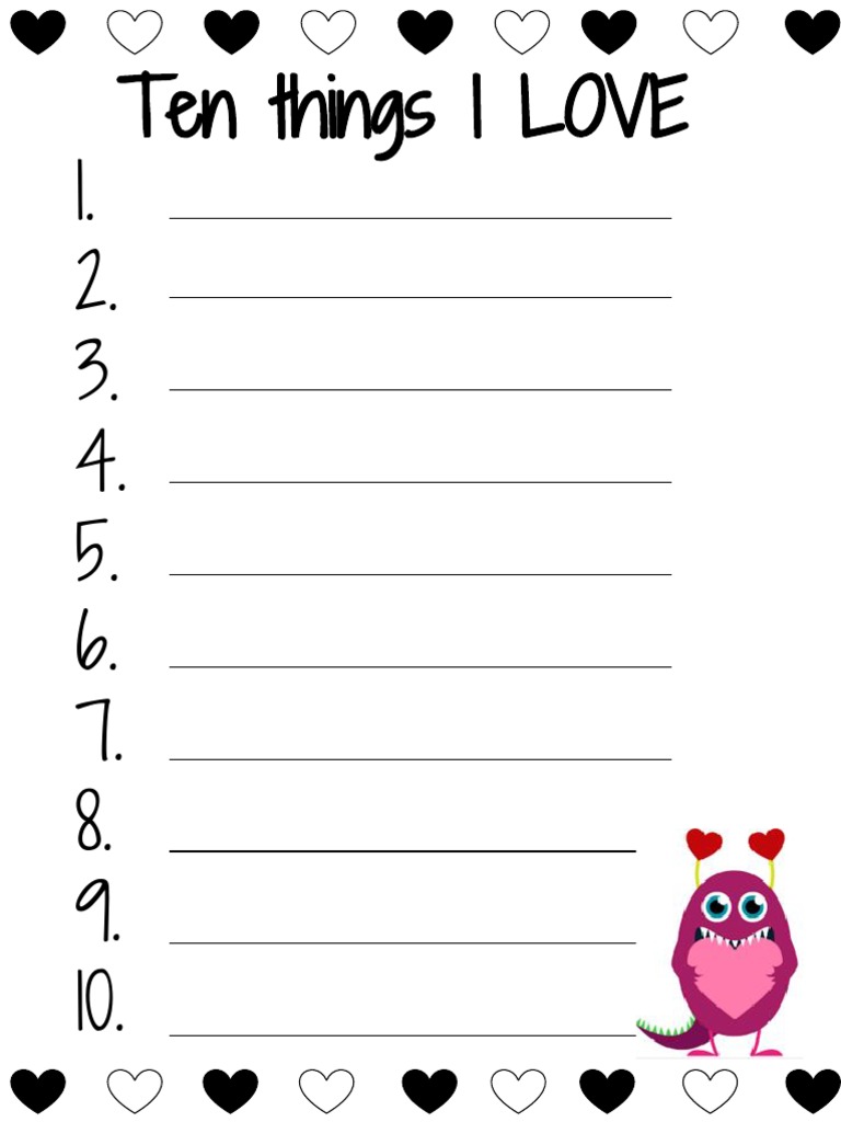Top 10 Things I Love | PDF