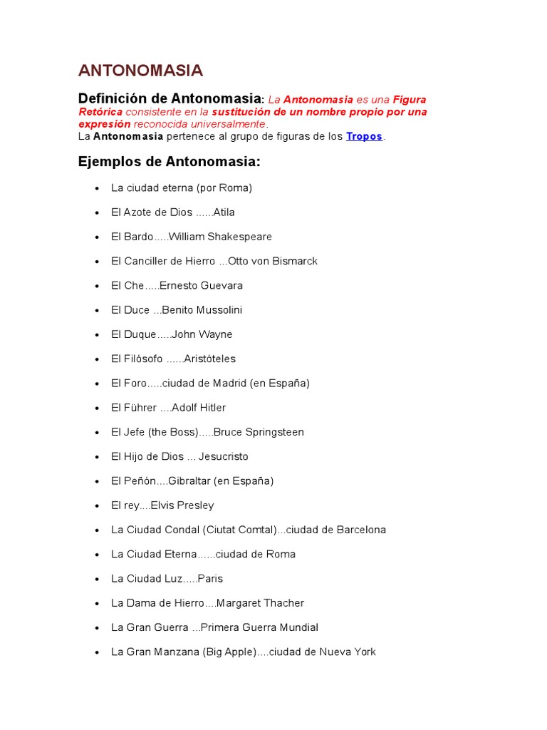 ANTONOMASIA | PDF