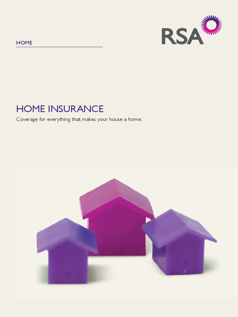 RSA Home Proposal Form | PDF | Home Insurance | Insurance