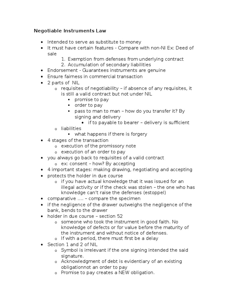 Comm Law Rev - Jack Jimenez | PDF | Negotiable Instrument | Common Law