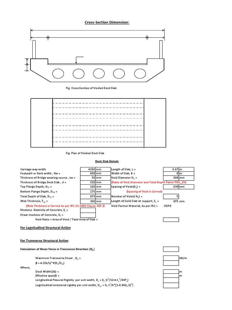 Cross Section Dimension:: Deck Slab Details | PDF