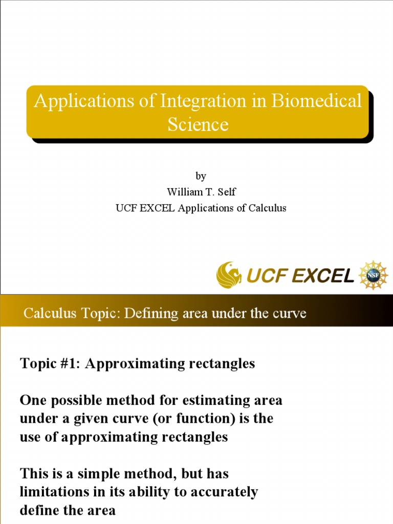 Applications of Integration in Biomedical Science: by William T. Self ...