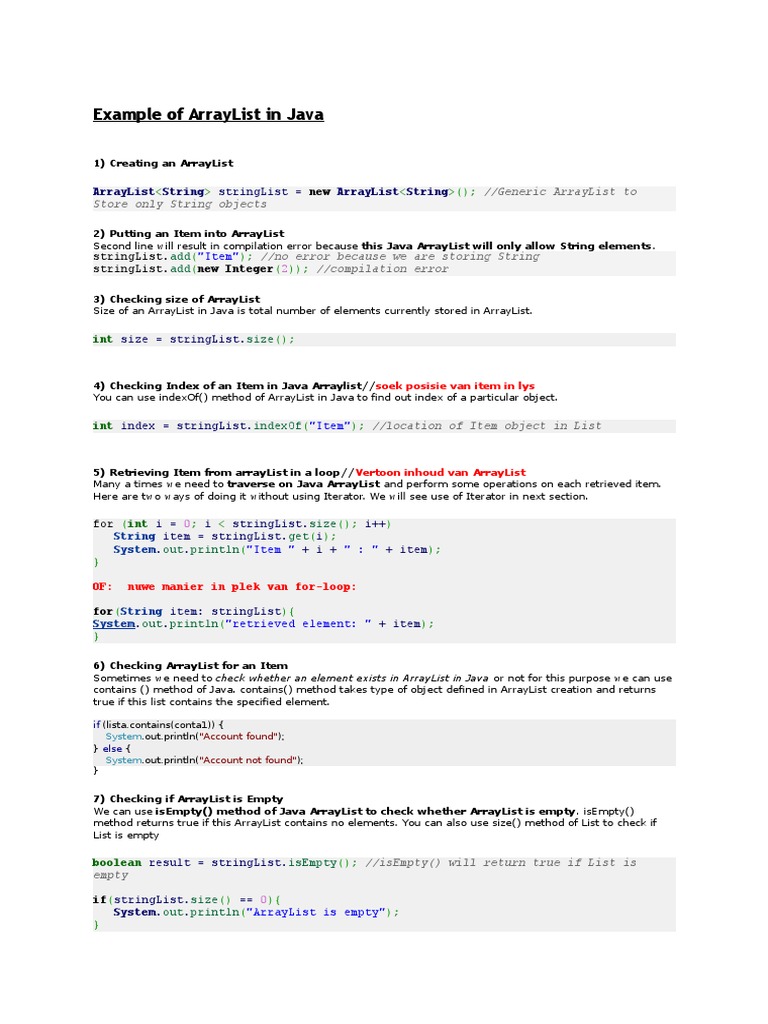 ArrayList in Java | PDF | Array Data Structure | Java (Programming ... ArrayList in Java | PDF | Array Data Structure | Java (Programming ...