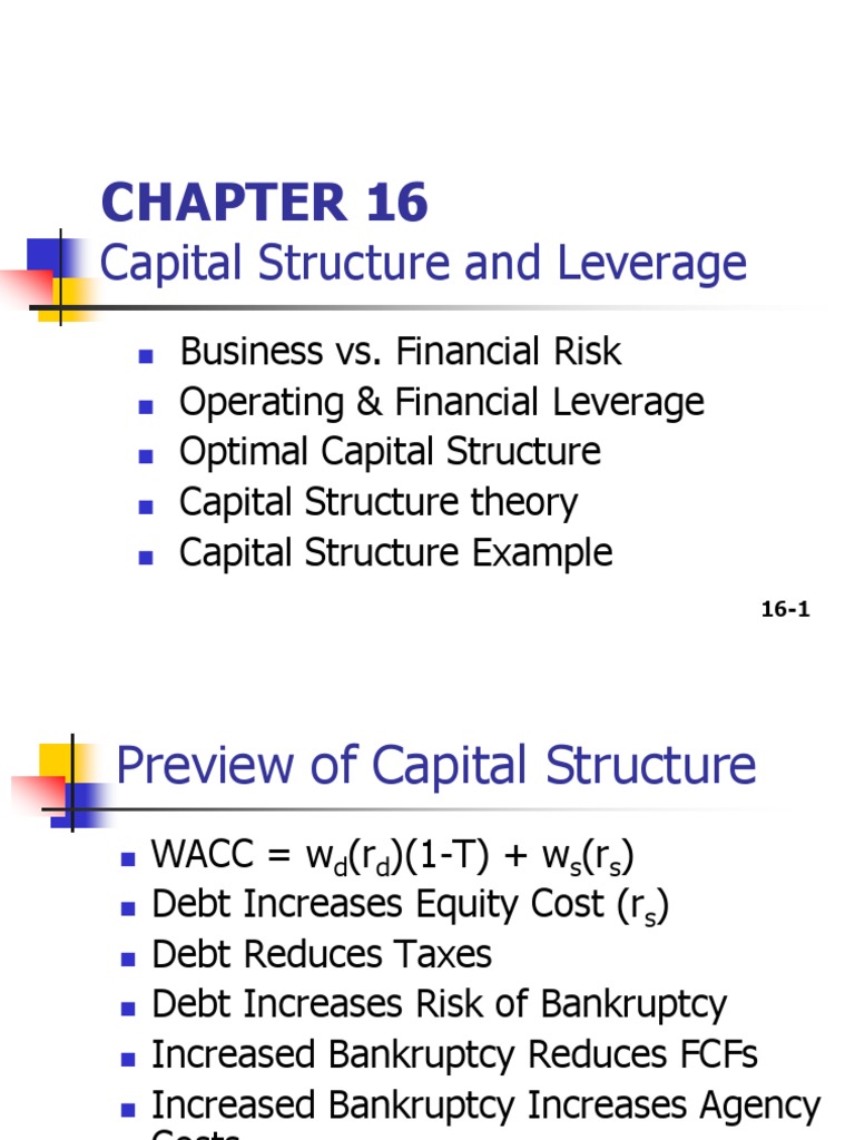 Capital Structure and Financial Leverage Insights | PDF | Capital ...