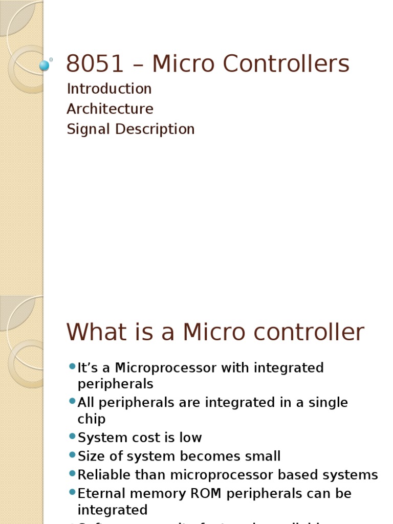 8051 Microcontroller Guide | PDF | Instruction Set | Microcontroller