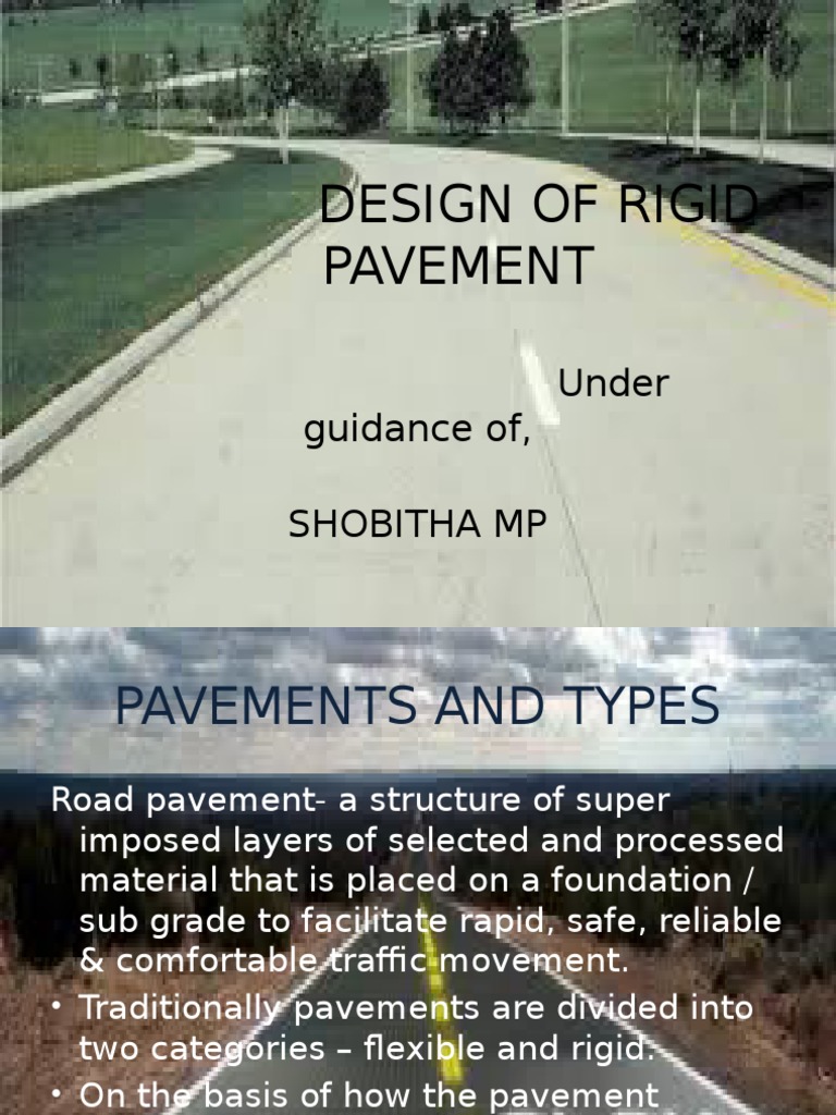 Seminar design of rigid pavement | Road Surface | Strength Of Materials