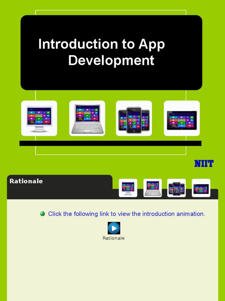 Introduction To App Development: Rationale | PDF | Software Development ...