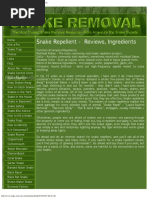 Snake Awareness Toolbox Talk | PDF | Snake