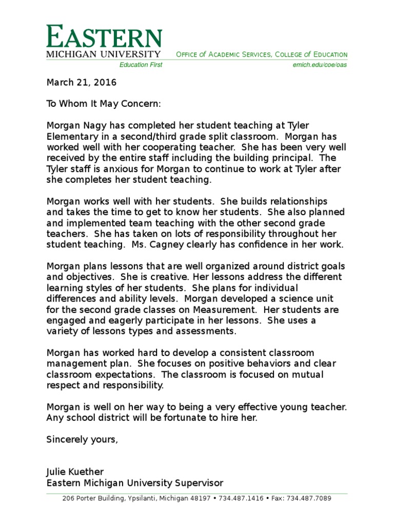 Morgan Nagy's Student Teaching Evaluation | PDF