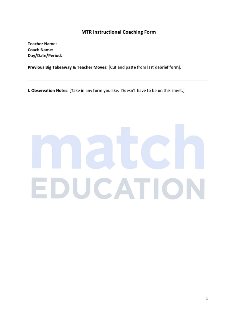 Instructional Coaching Guide | PDF