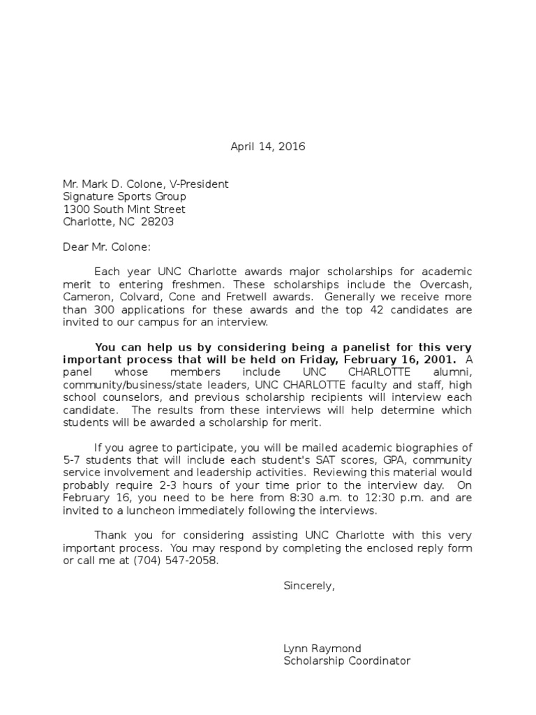 Alumni Letter | PDF | University Of North Carolina At Chapel Hill ...