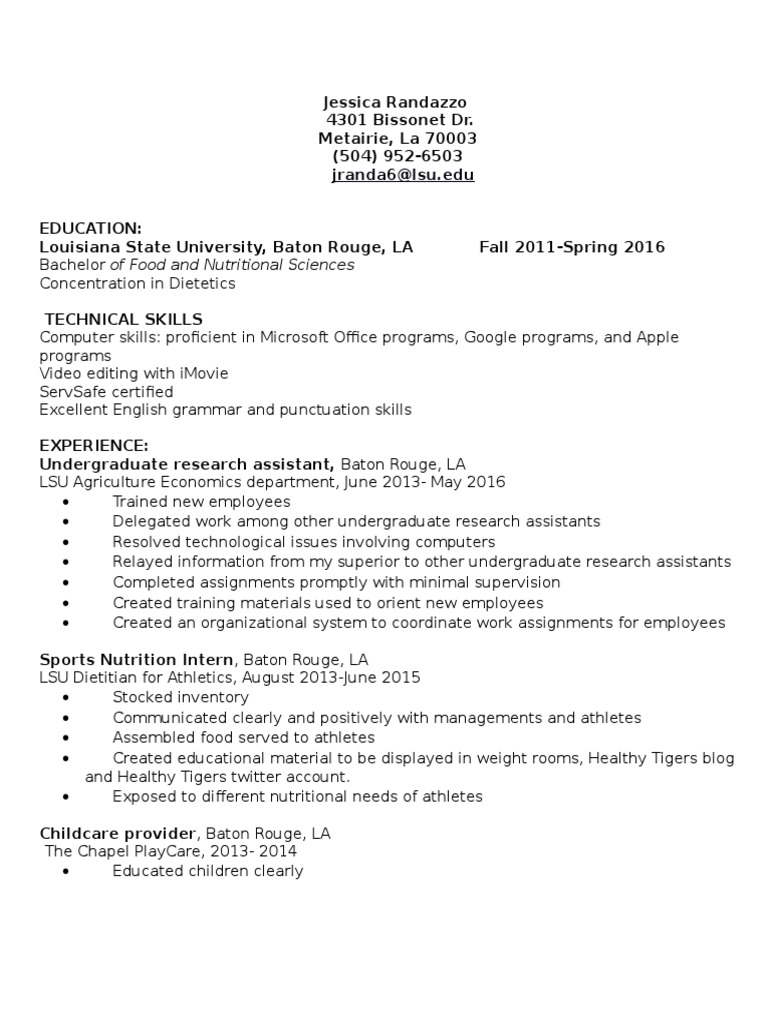 Jessica Randazzo-Resume | PDF | Career & Growth
