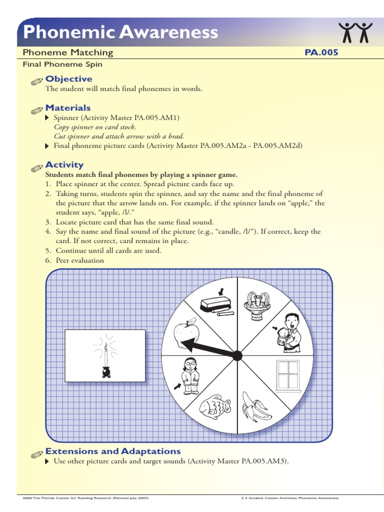 Phonemic Awareness: Phoneme Matching | PDF | Language Arts & Discipline