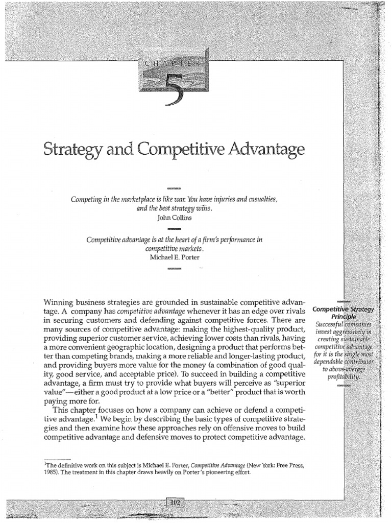 Strategy and Competitive Advantage | PDF | Competitive Advantage ...