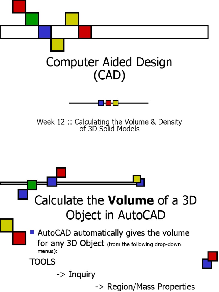 CAD Volume & Density Calculations | PDF