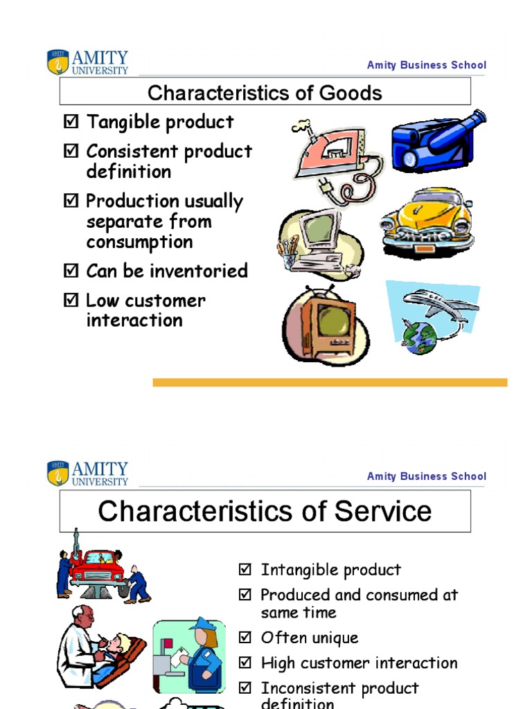 Goods vs. Services: Key Characteristics | PDF | Business