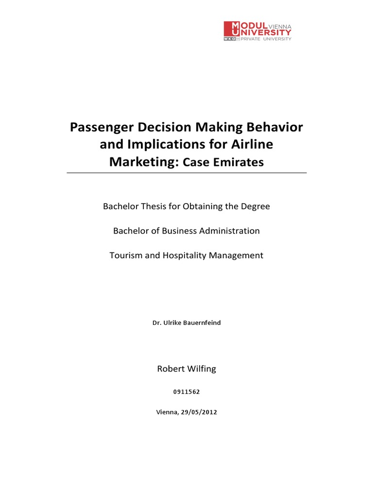 Thesis 2012 Wilfing Robert | PDF | Consumer Behaviour | Behavior