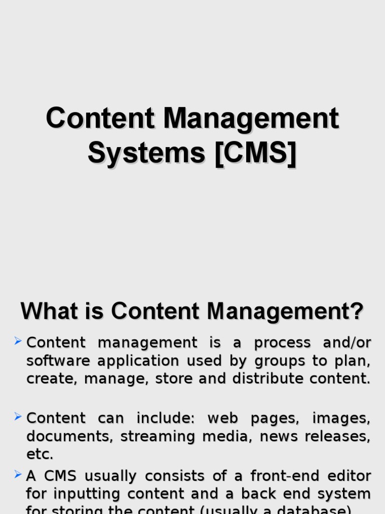 CMS Overview and Business Benefits | PDF | Business