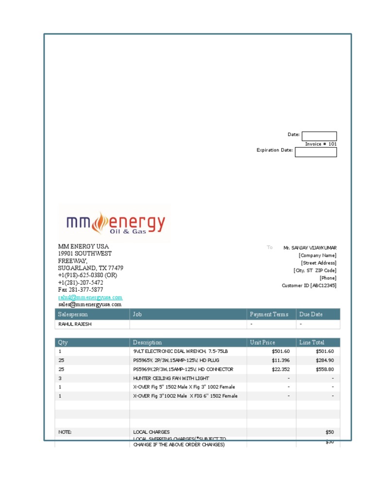MM Energy Usa 19901 SOUTHWEST Freeway, Sugarland, TX 77479 +1 (918 ...