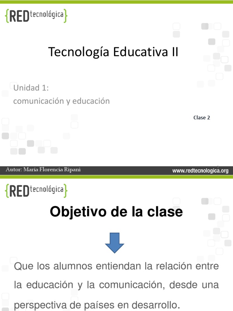 Unidad I - Tecnol Educ II - 1.1. Comunicacion y Educacion - V1.0 | PDF ...