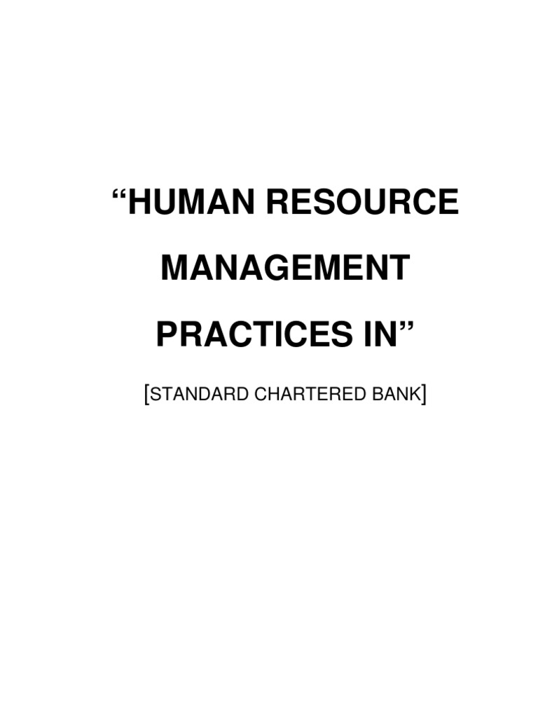 HRM Strategies of SCB | Download Free PDF | Performance Appraisal ...