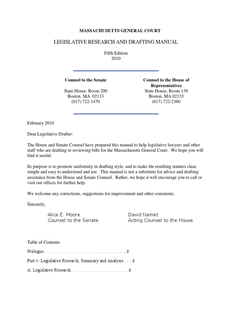 Legislative Drafting Manual | PDF | Bill (Law) | Comma