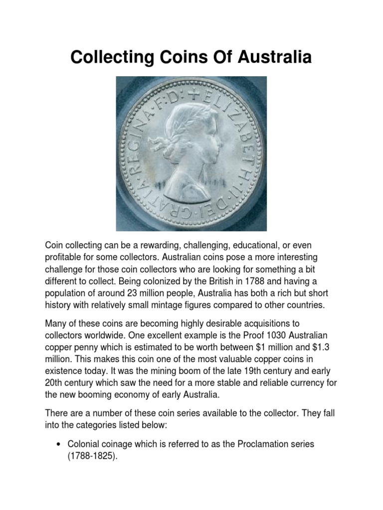 Australian Coin Collecting Guide | PDF | Coins | Pound Sterling